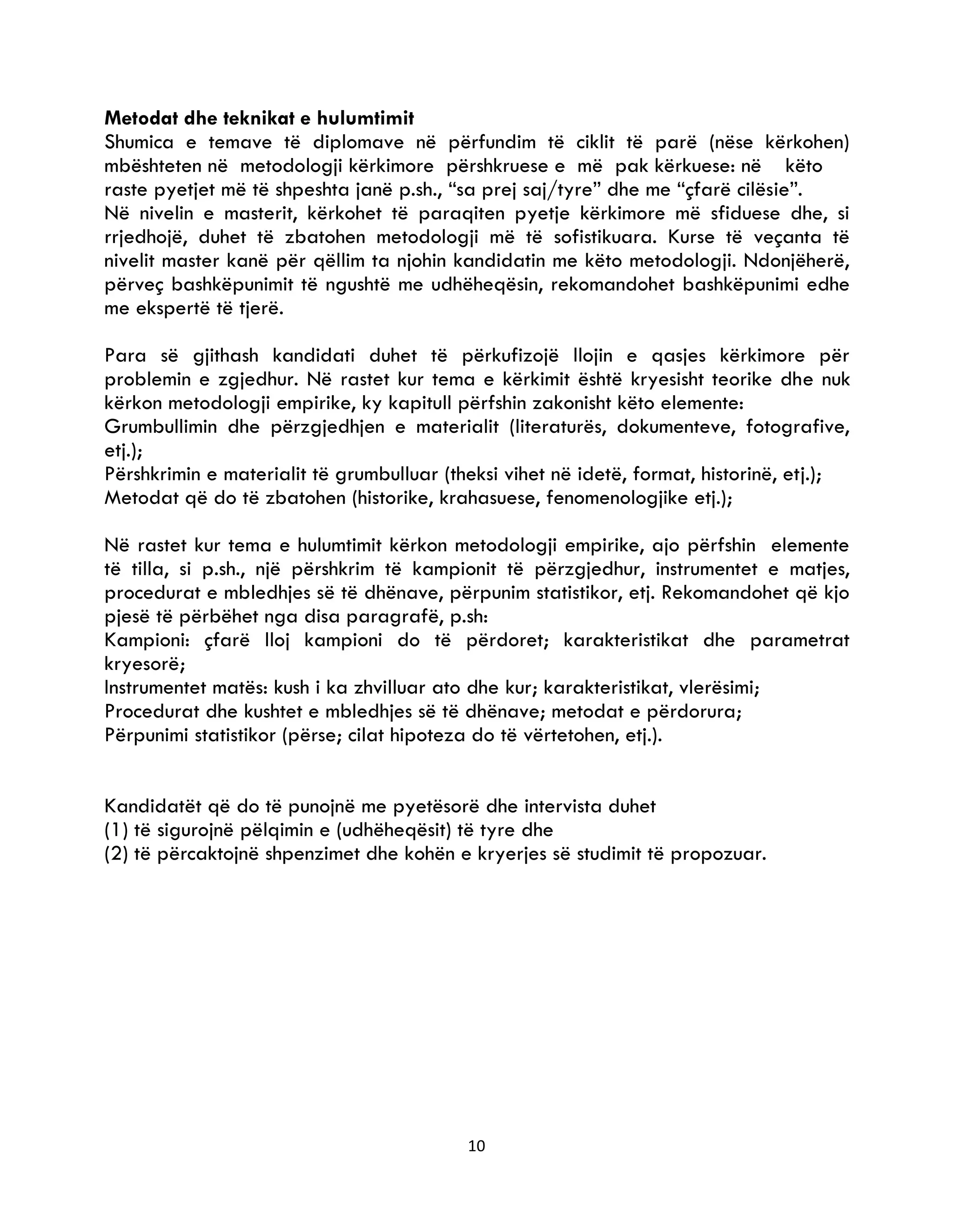 MANUAL PËR PUNIMIN E DIPLOMËS MASTER | PDF