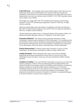 KDU Zebra - Manual do Dispositivo | PDF