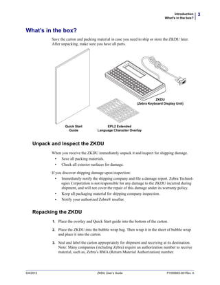 KDU Zebra - Manual do Dispositivo | PDF