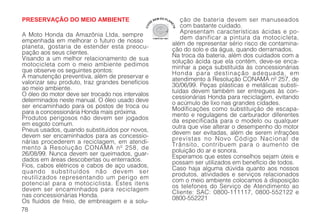 Manual do propietário cbx200 d2203-man-0182 | PDF