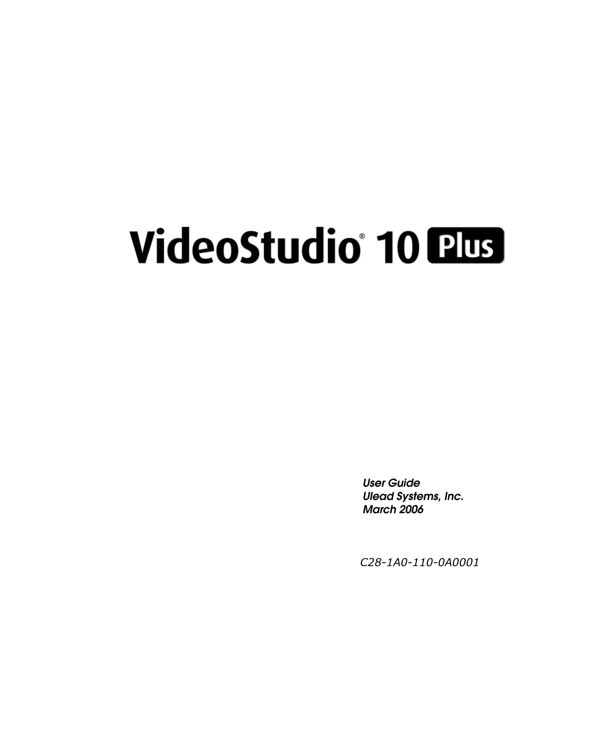 Manuale Ulead Videostudio 10 Plus | PDF