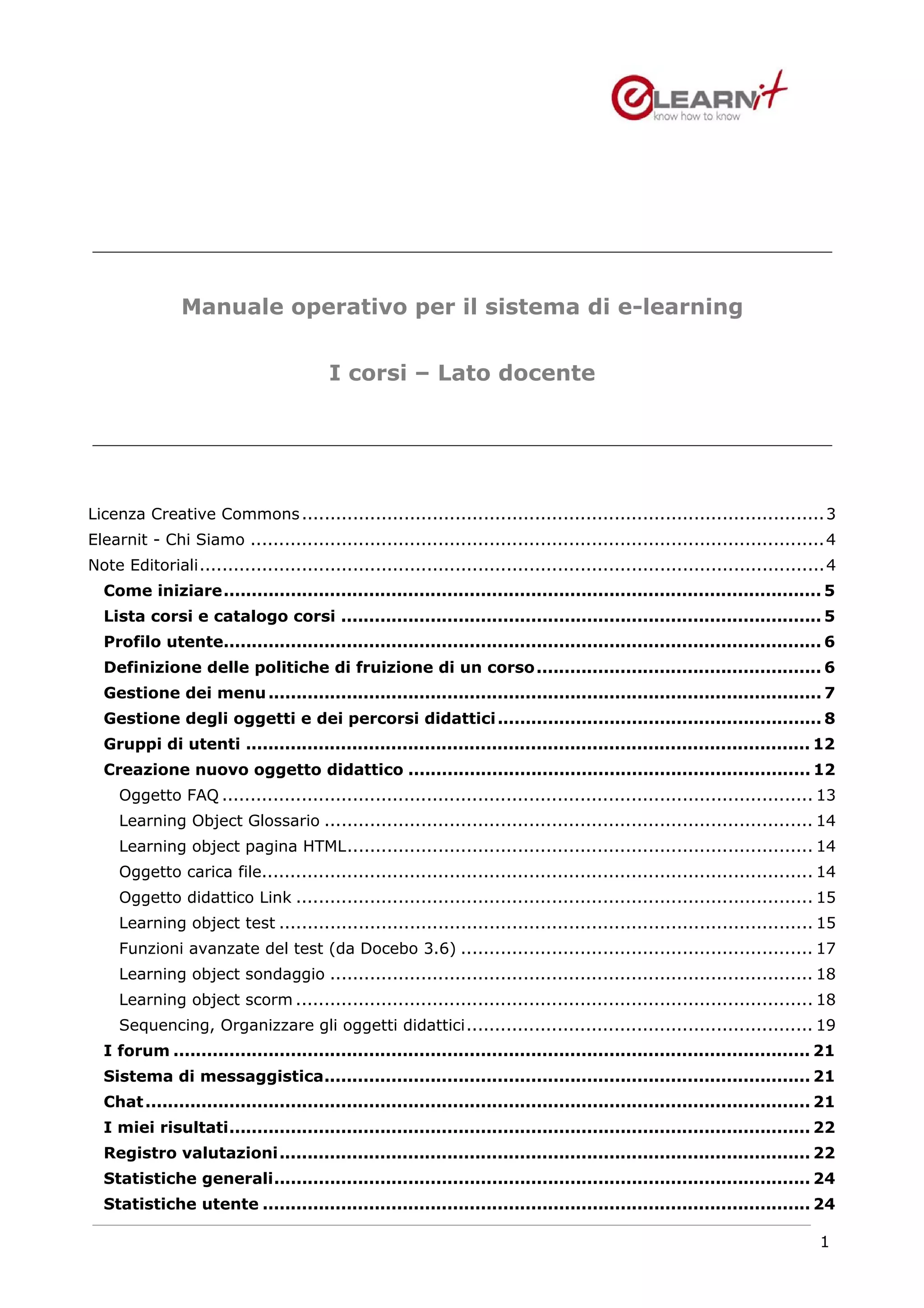 Manuale Corsi Lato Docente | PDF