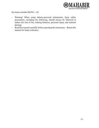 Kiln Manual Delphi_Inglese.PDF
