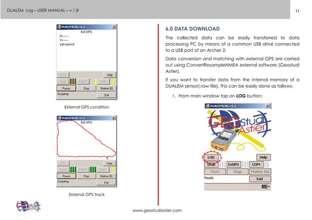 DualEM LOG software manual 1.8 | PPT