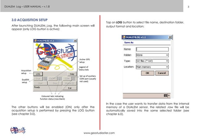 DualEM LOG software manual 1.8 | PPT