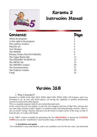 Manuale Karaoke5 En | PDF
