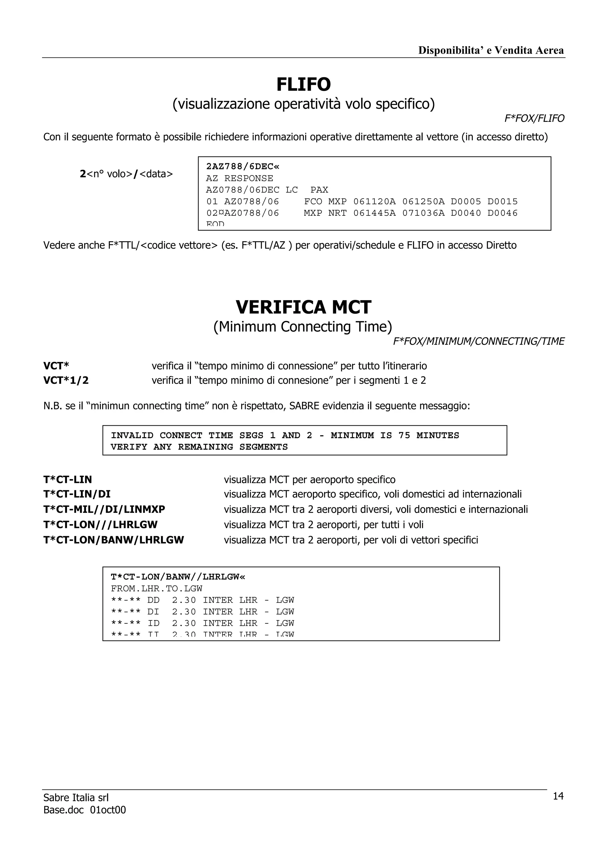 Manuale Sabre base | PDF