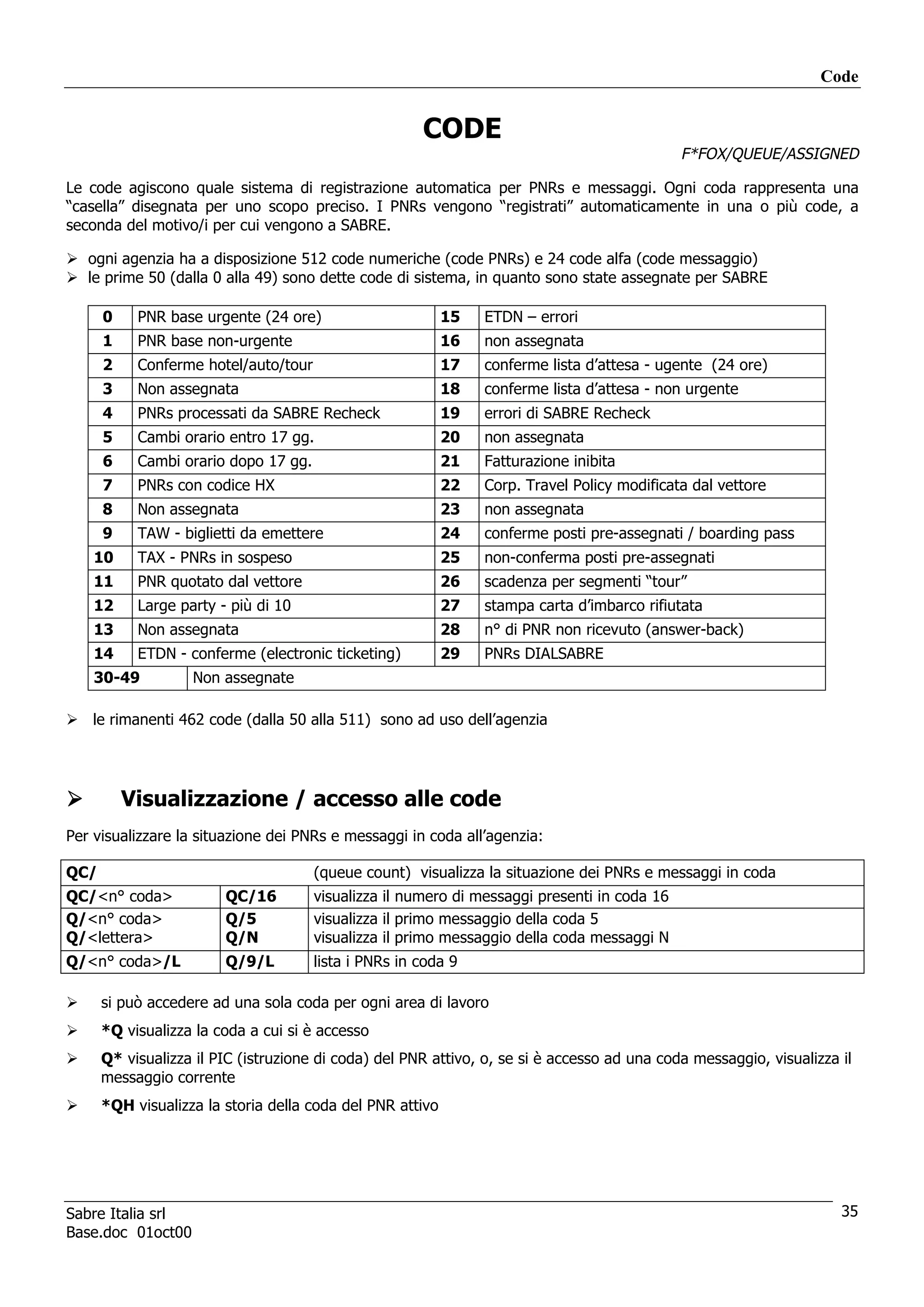 Manuale Sabre base | PDF