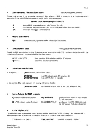 Manuale Sabre base | PDF