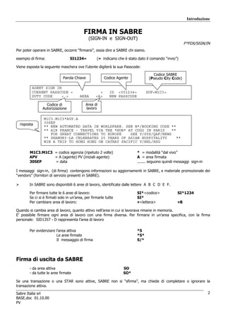 Manuale Sabre base | PDF