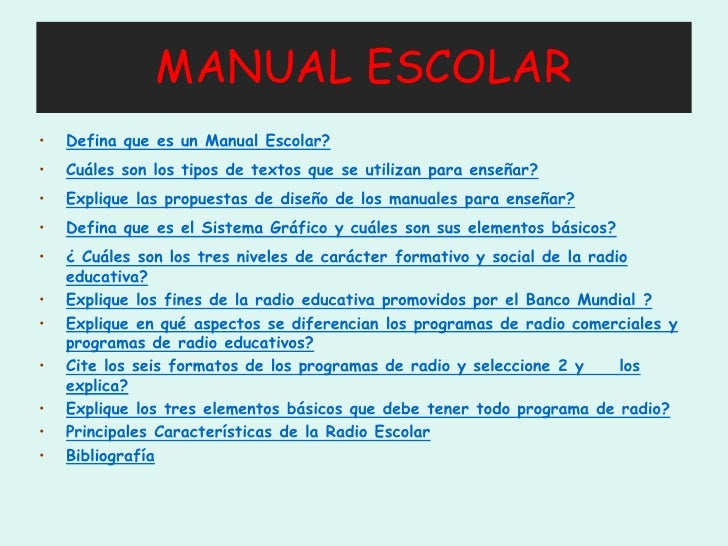 Manual Escolar