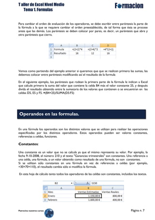 Manual Excel medio - Formulas | PDF