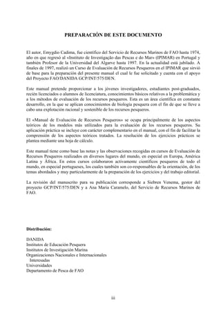Manual fao evaluacion recursos pesqueros 2003 | PDF