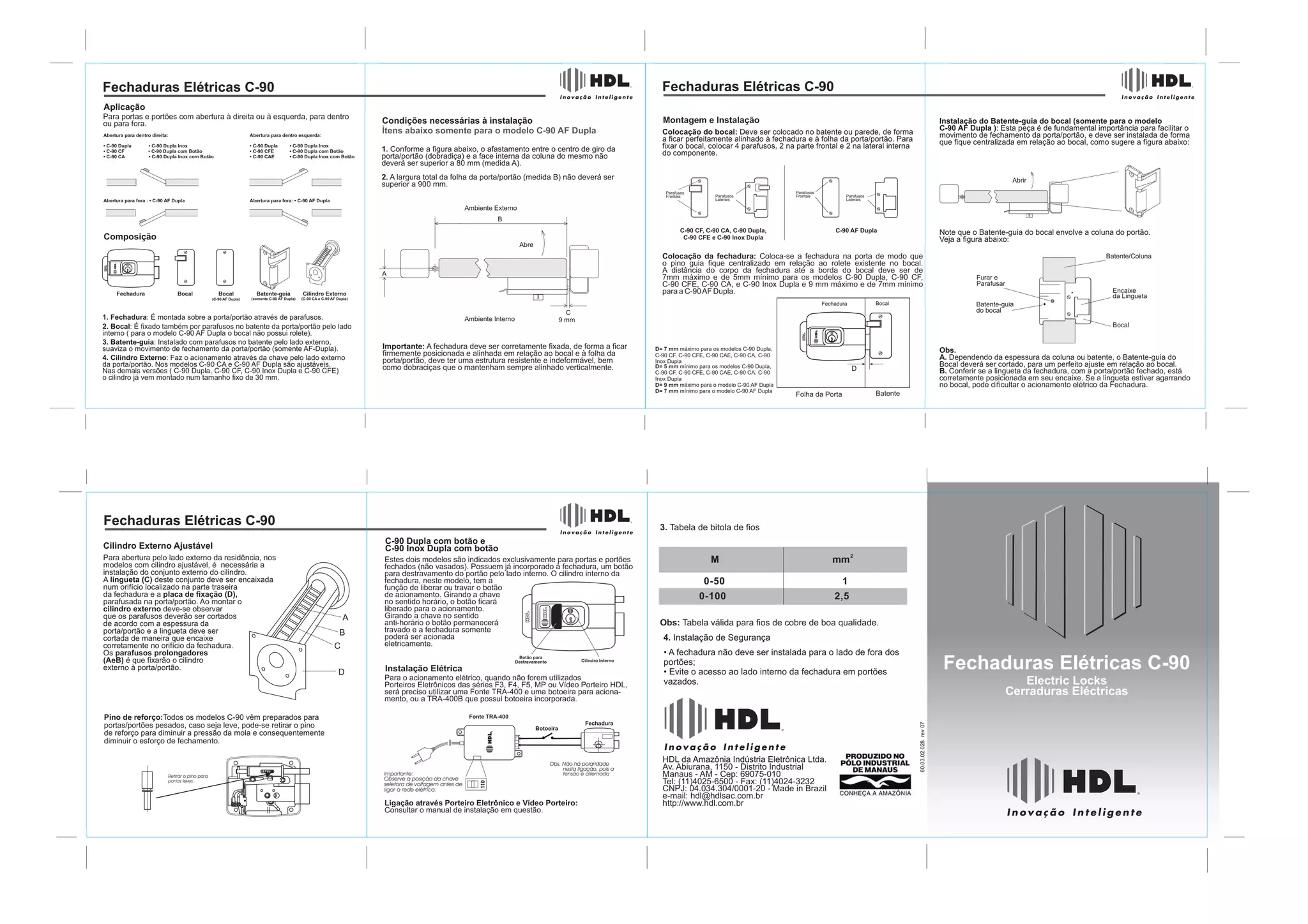 Manual fechadura hdl c 90 | PDF