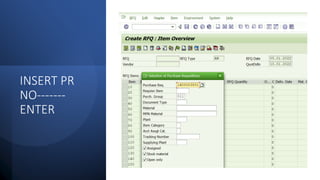 Manual for creating rfq in sap | PPT