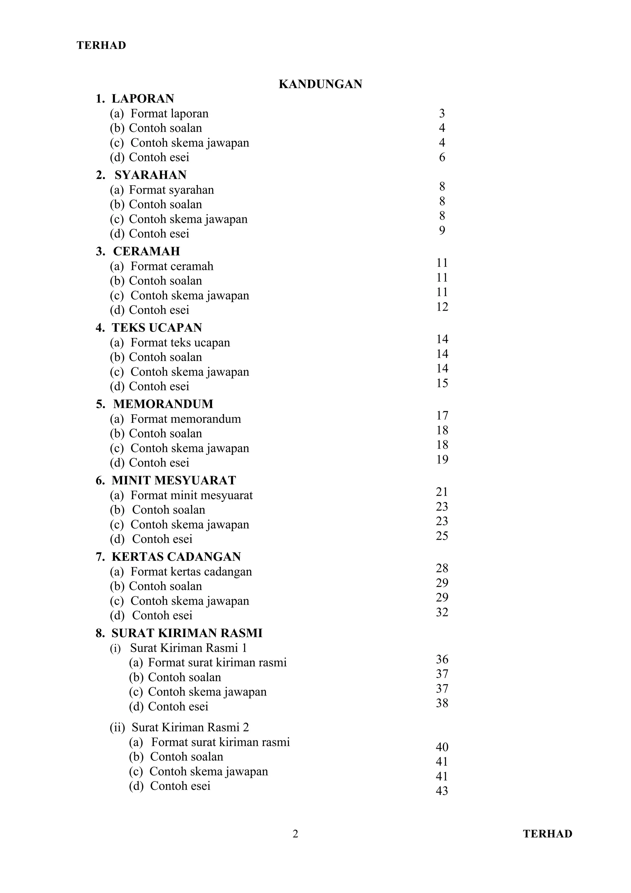 Manual format dan contoh penulisan esei berformat | PDF