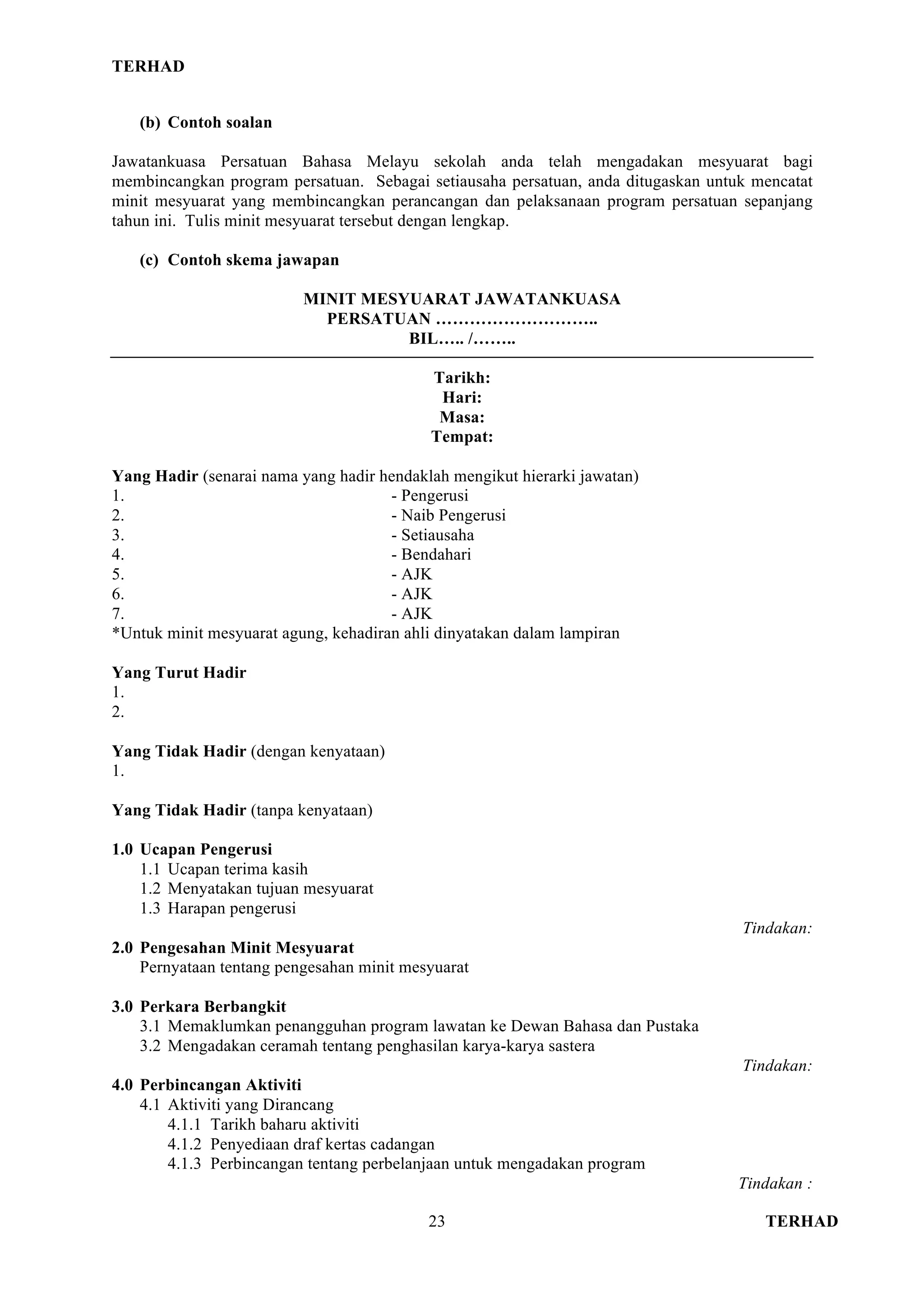 Manual format dan contoh penulisan esei berformat | PDF