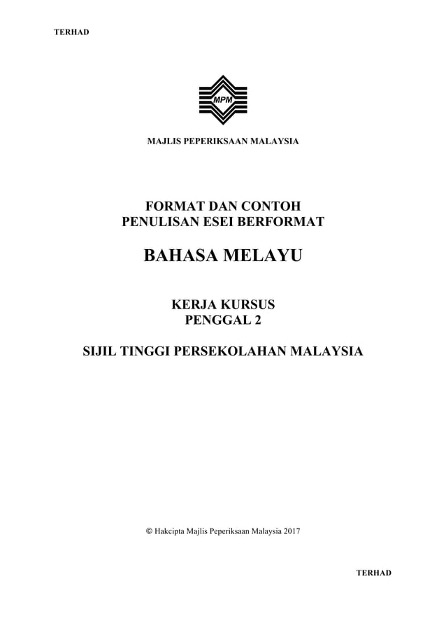 Manual format dan contoh penulisan esei berformat | PDF