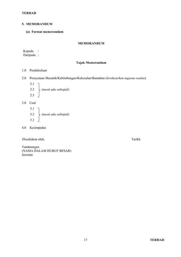 Manual format dan contoh penulisan esei berformat bm p2 2017 | PDF