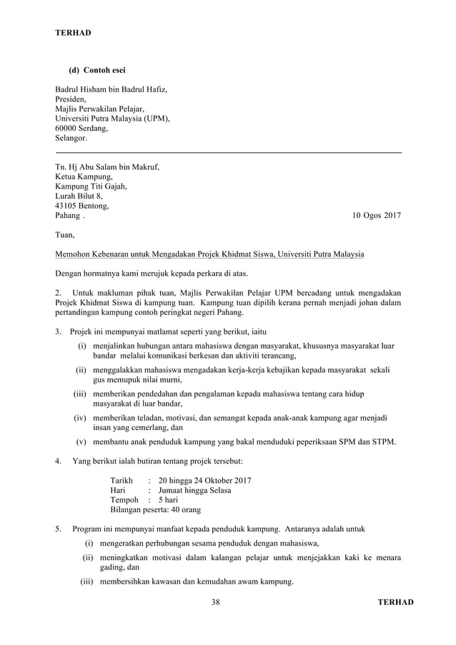 Manual format dan contoh penulisan esei berformat bm p2 2017 | PDF