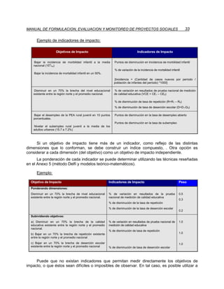 Manual formulacion evaluacion y monitoreo de proy sociales cepal | PDF