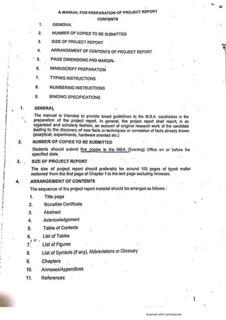 Manual for preparation of internship report by fbs du | PDF