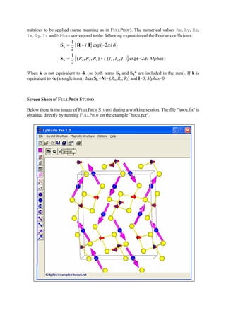 Manual_FullProf_Studio for rietveld refinement | PDF