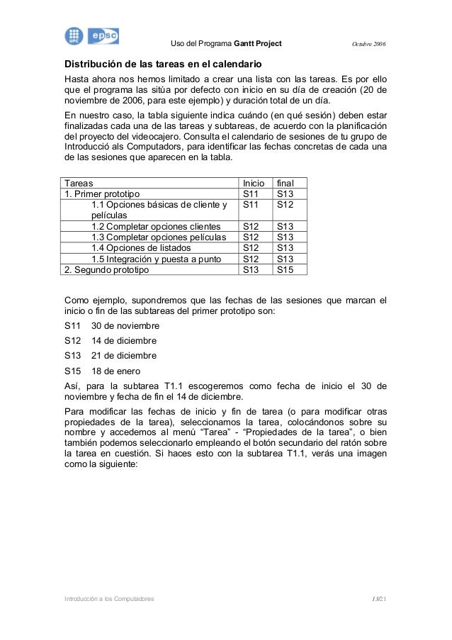 Manual de ganttproject - commerceFlex