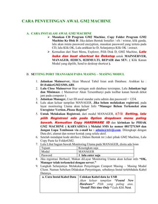 Manual gm2 machine | PDF