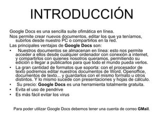 Manual Google Docs | PPT