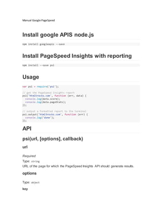 Manual google page speed | PDF
