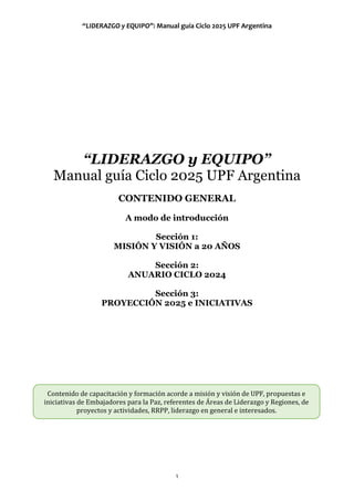Manual guía Liderazgo y Equipo Ciclo 2025 - UPF Argentina | PDF