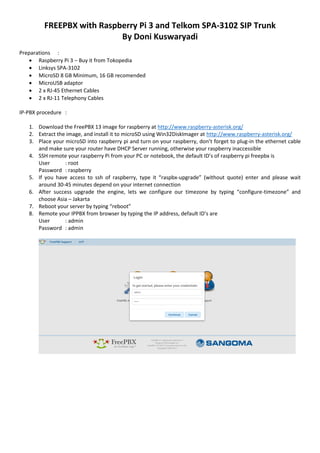IP-PBX with Raspberry Pi3 | PDF
