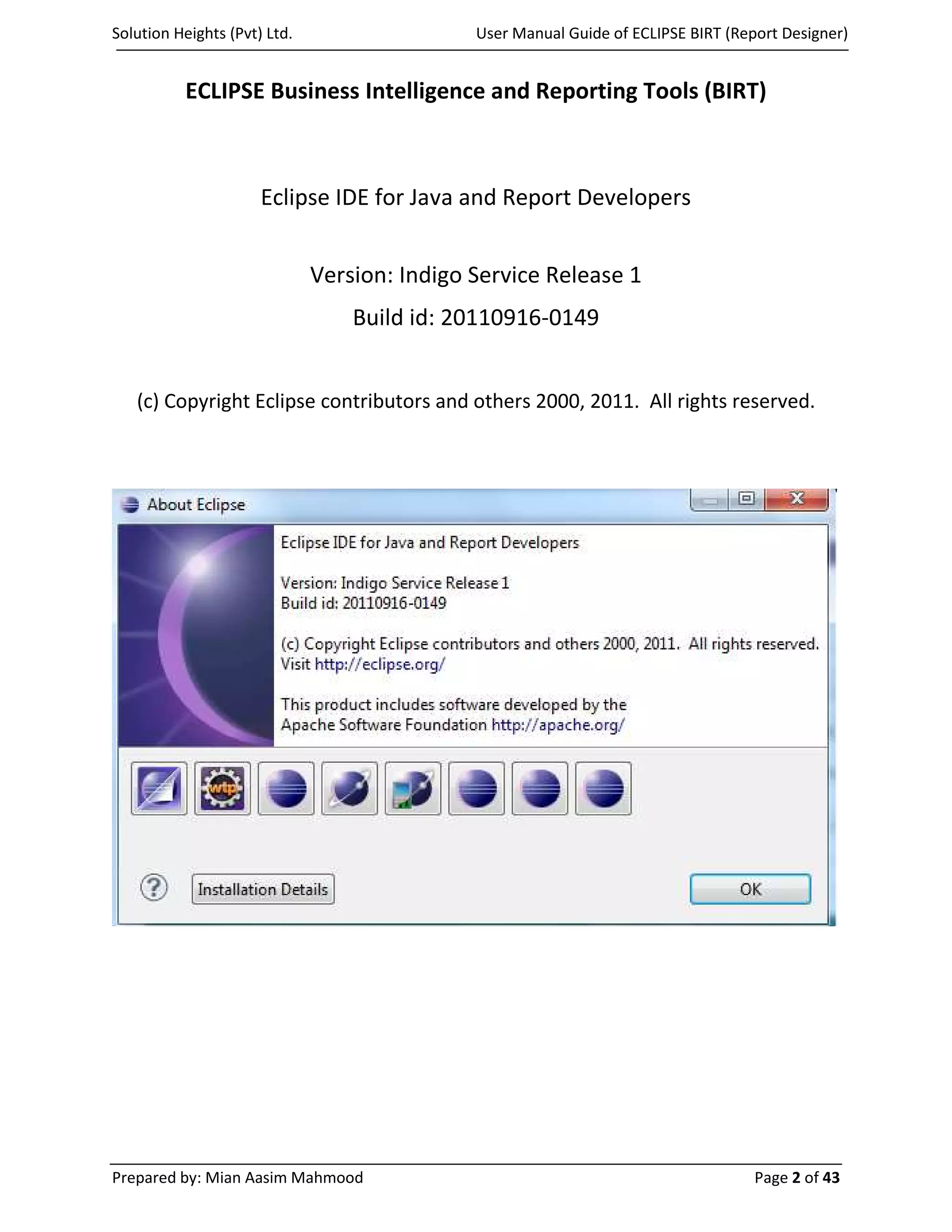 Manual & guide_for_birt_eclipse_report designer | PDF