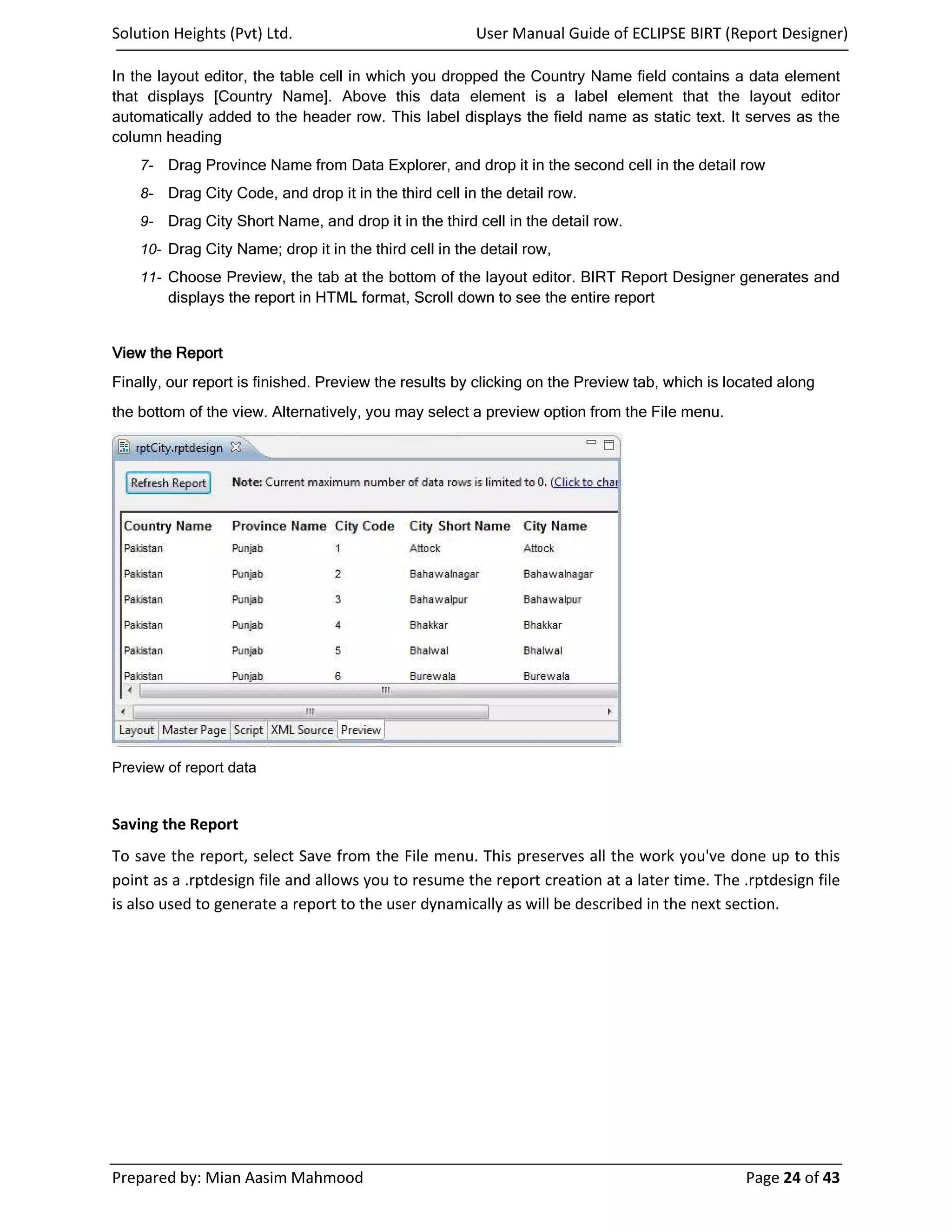 Manual & guide_for_birt_eclipse_report designer | PDF