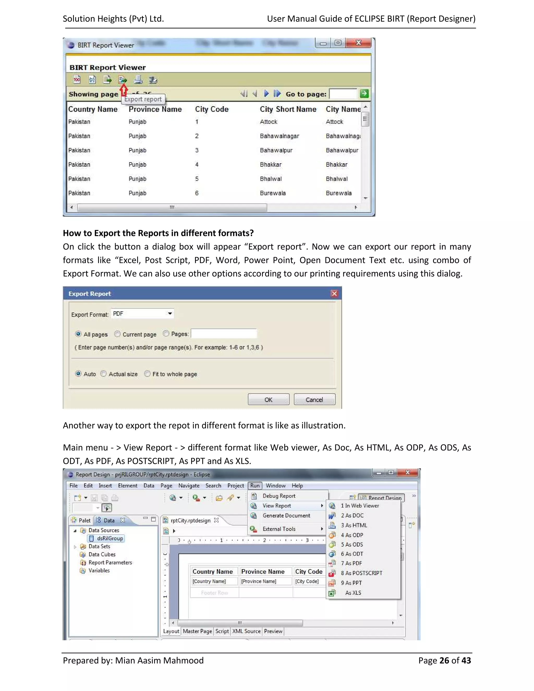 Manual & guide_for_birt_eclipse_report designer | PDF