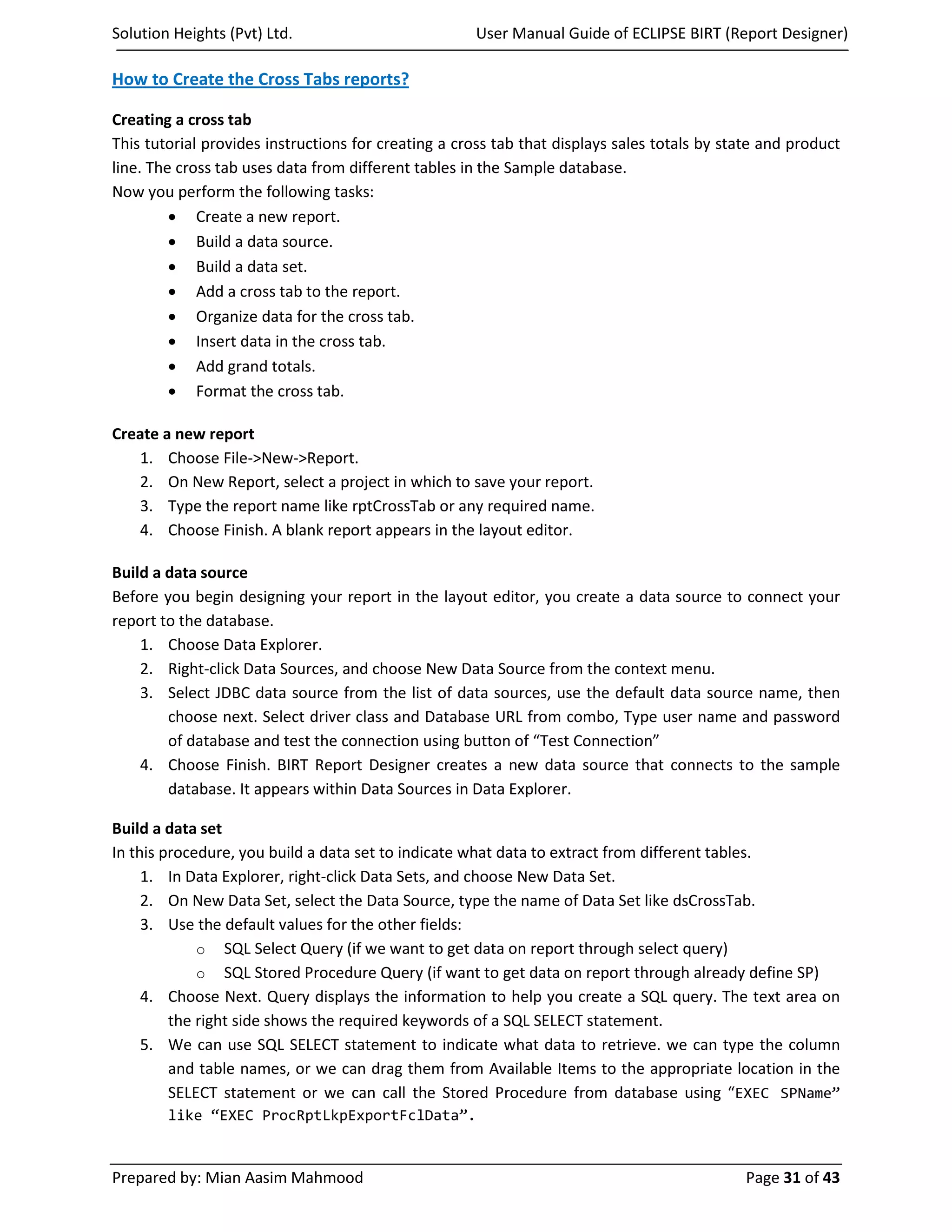 Manual & guide_for_birt_eclipse_report designer | PDF