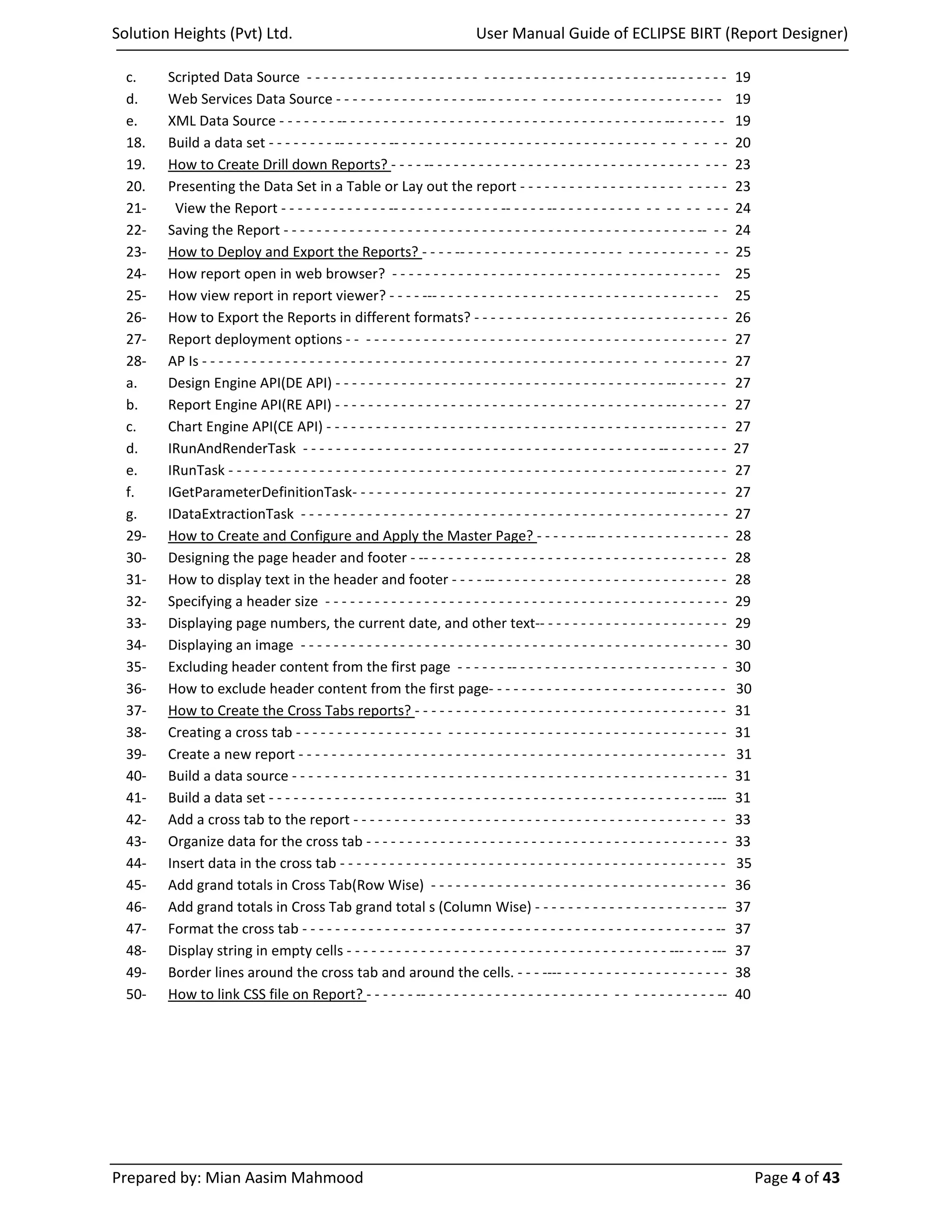 Manual & guide_for_birt_eclipse_report designer | PDF