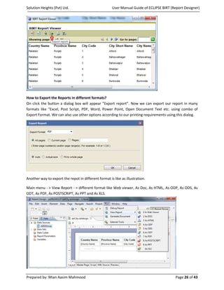 Manual & guide_for_birt_eclipse_report designer | PDF