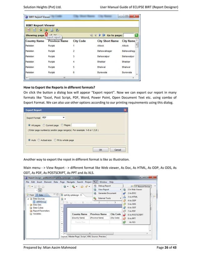 Manual & guide_for_birt_eclipse_report designer | PDF