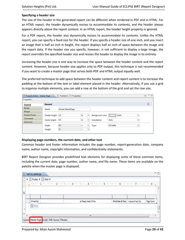 Manual & guide_for_birt_eclipse_report designer | PDF