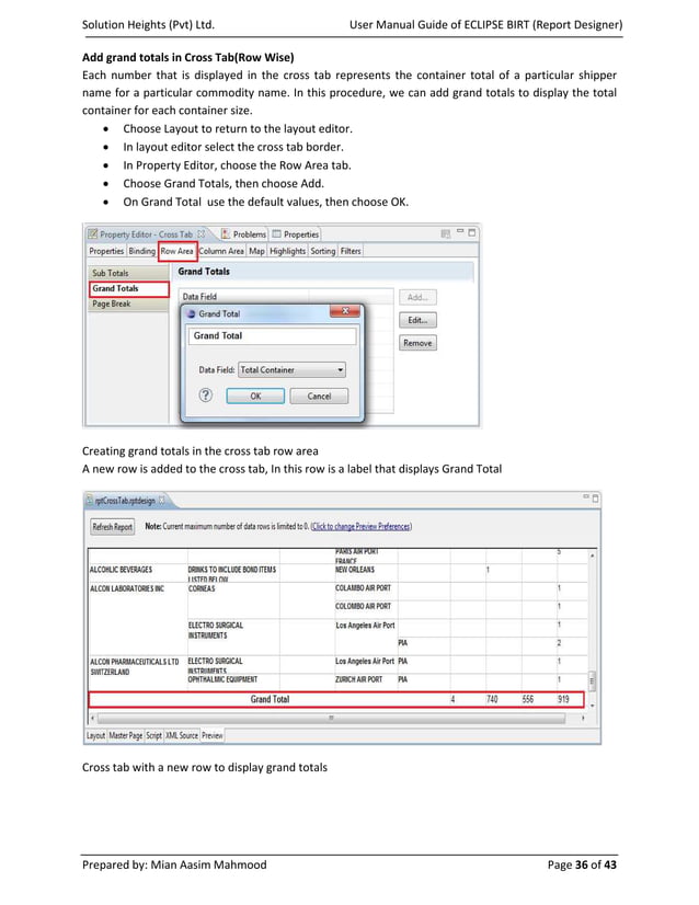 Manual & guide_for_birt_eclipse_report designer | PDF