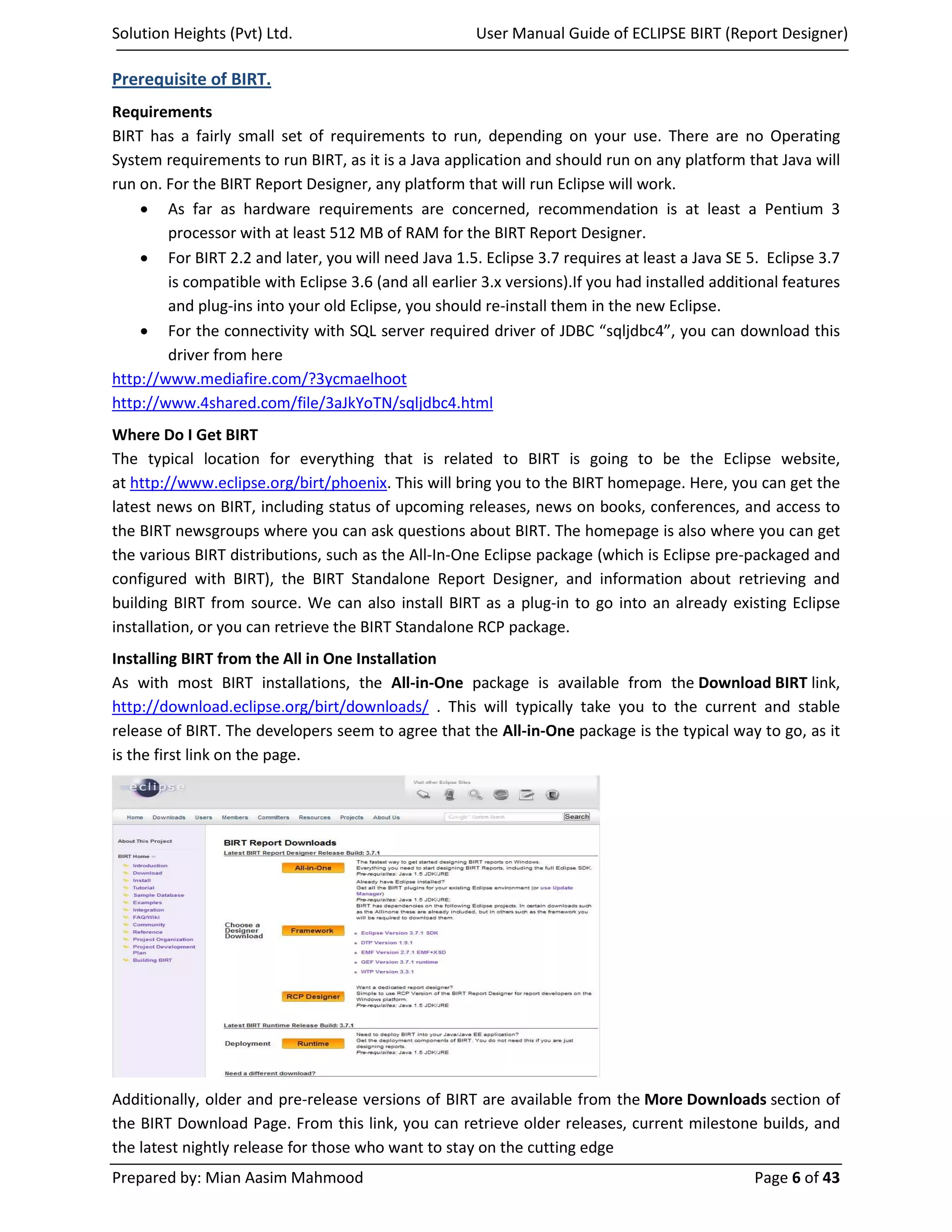 Manual & guide for birt eclipse report designer | PDF