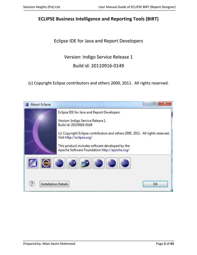 Manual & guide for birt eclipse report designer | PDF
