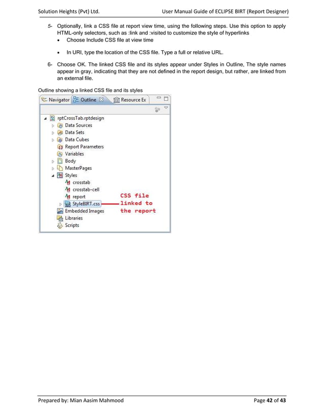 Manual & guide for birt eclipse report designer | PDF