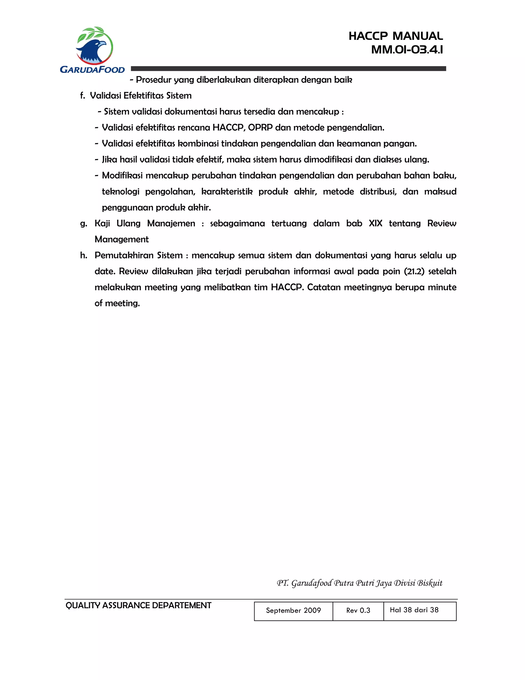 Manual haccp iso 22000 | PDF