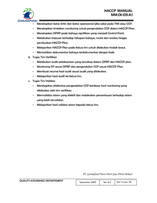 Manual haccp iso 22000 | PDF