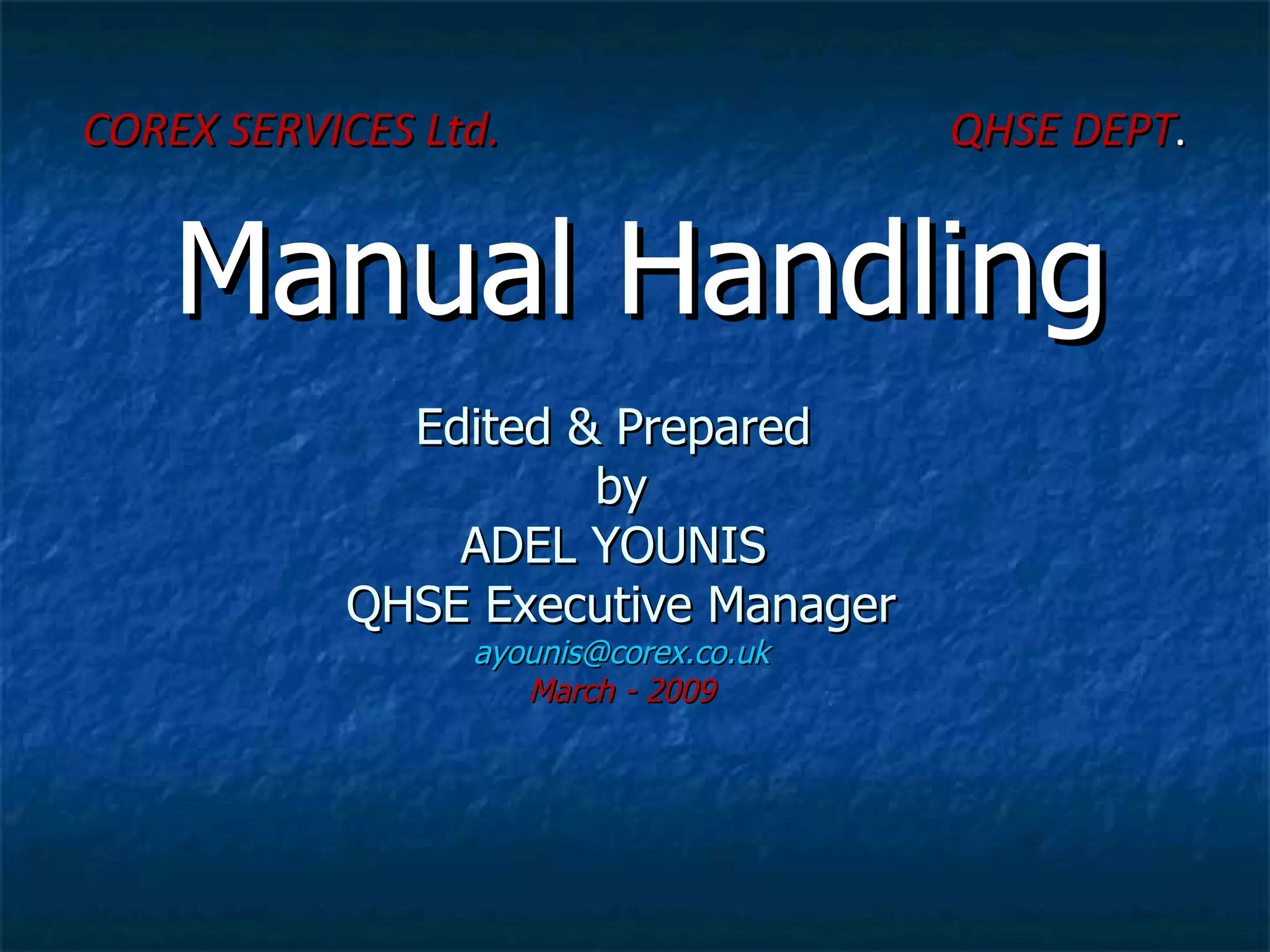 Manual Handling | PPT