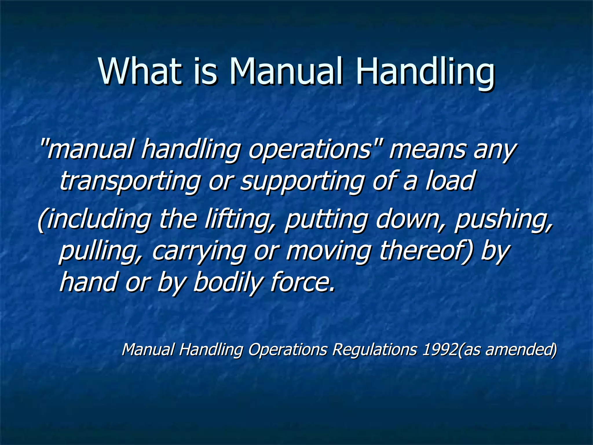 Manual Handling | PPT