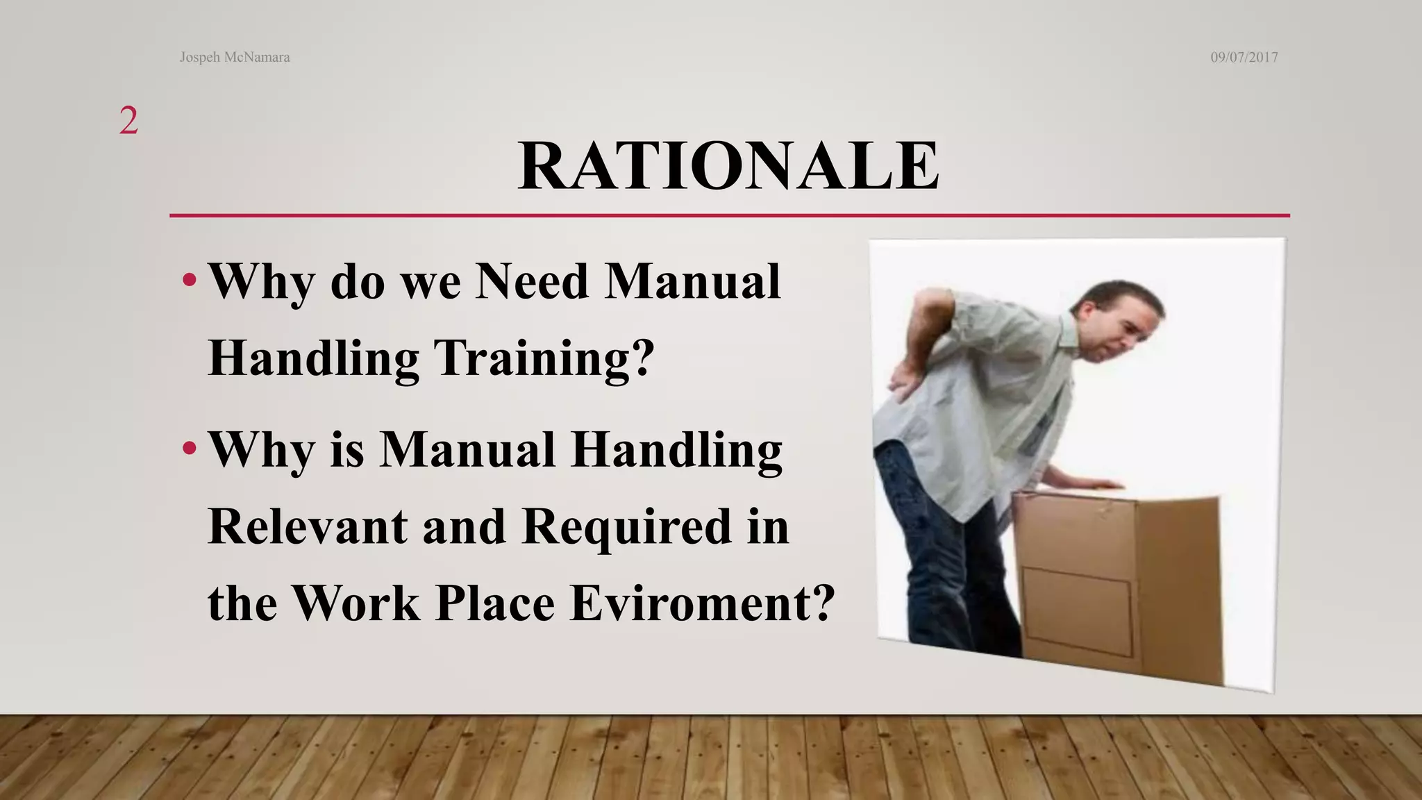Manual handling Ireland | PPTX